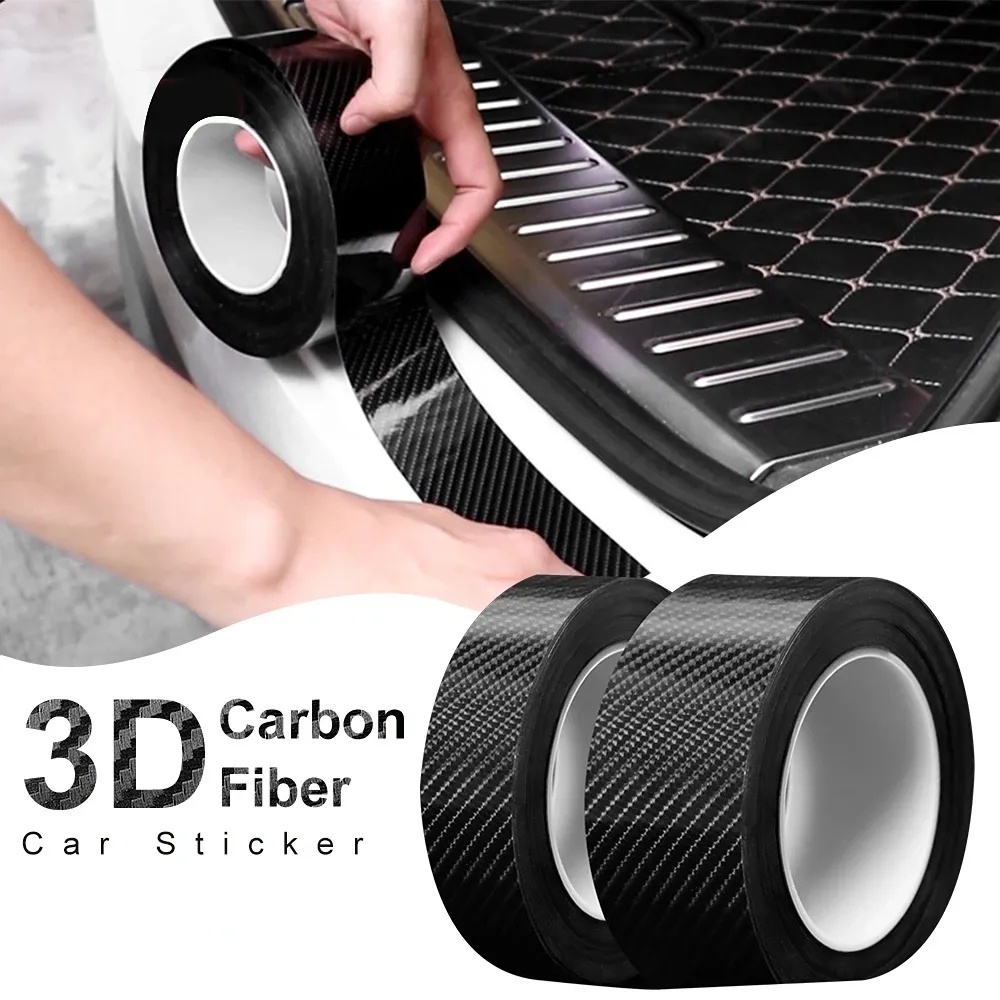 3D Carbon Fiber Car Door Bumper Protection Film Sticker/Anti Scratch ...
