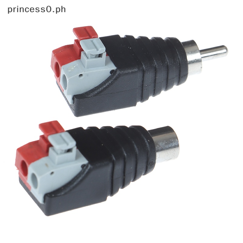 Princes Speaker Wire A/V Cable to Audio Male Famale RCA Connector Press ...