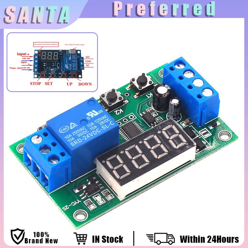 USB Cycle Trigger Time Delay Relay 5/12V DC Timer Control ON-OFF Loop ...