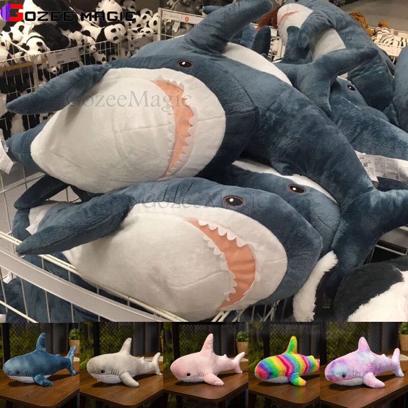 80CM Shark Cat Plush Toys Stuffed Cute Cat Shark Doll Lovely Animal ...