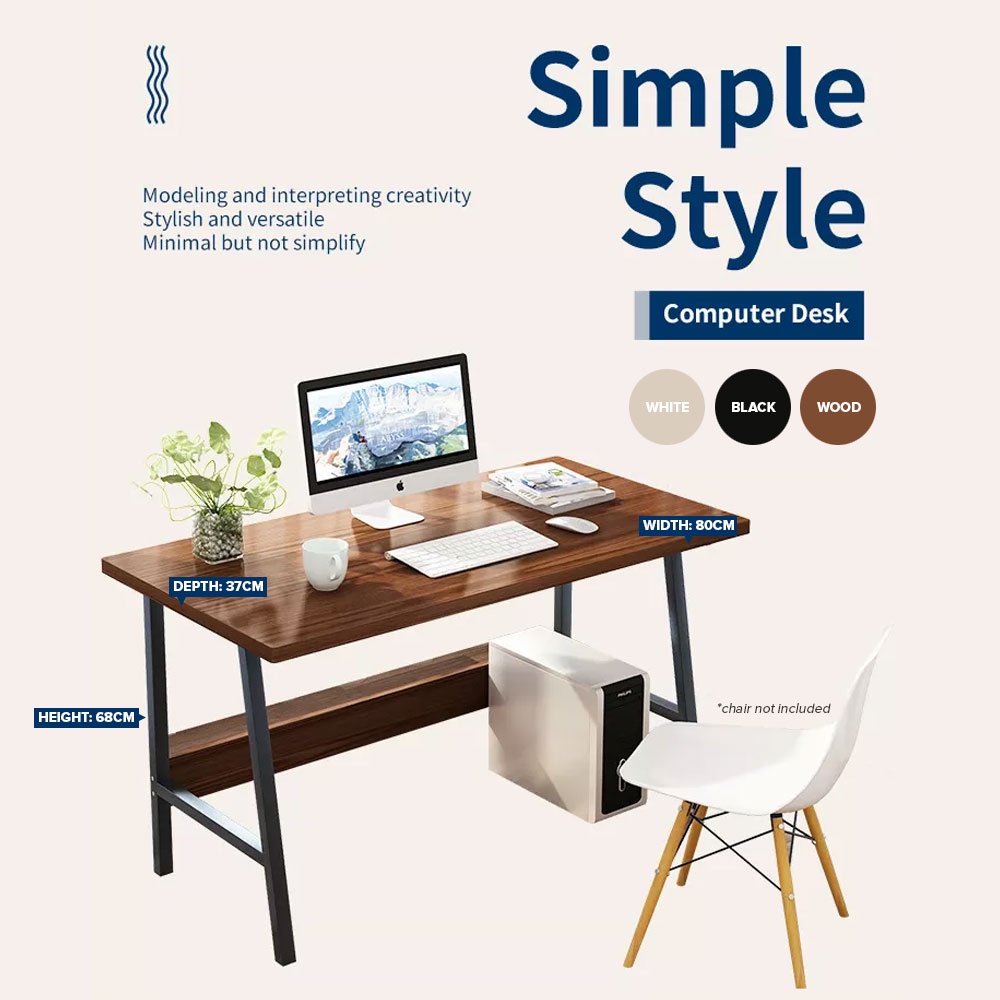 Klever Simple Table Design Style Modern Writing Laptop Trestle Computer