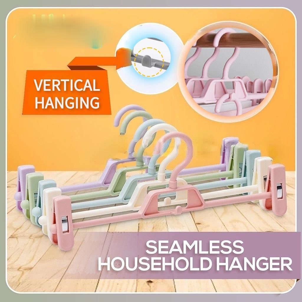 Stackable Pants Hanger Seamless Extendable Pants Hanger Pants Clip ...