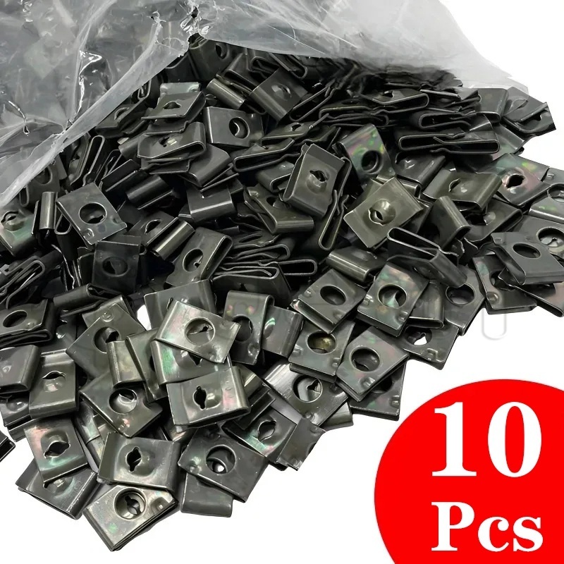 10Pcs Motorcycle Bumper Fender Fastener U-clips / Trim Panel Clamp ...