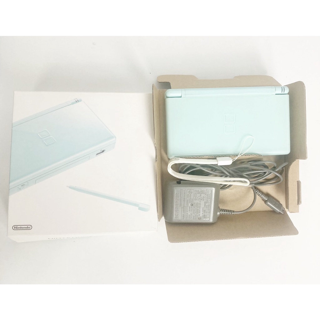Nintendo DS Lite USG-001 (Ice Blue ) With box charger Stylus console ...