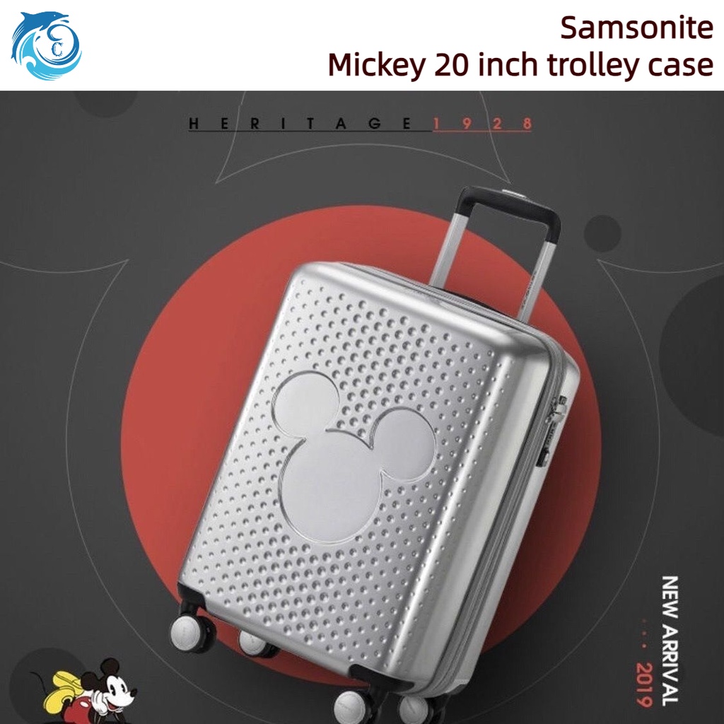 Samsonite Mickey Trolley Case 41C 90th Anniversary Cartoon Suitcase 66 ...