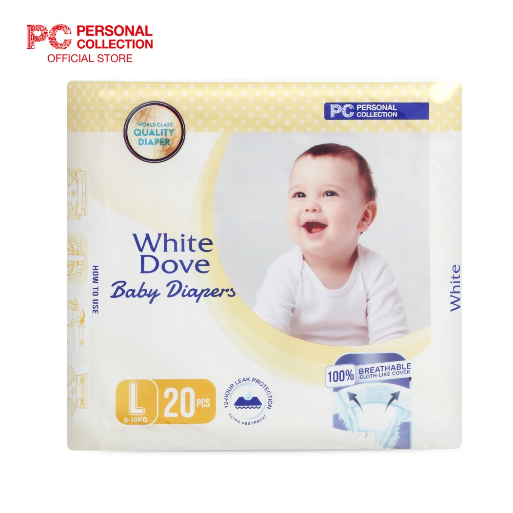 Original White Dove Baby Diaper Large Pack of 20's Personal Collection ...