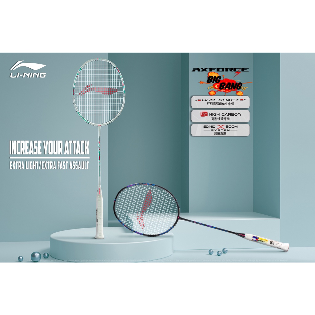 Li-Ning Badminton Racket BIG BANG (7U) | Shopee Philippines