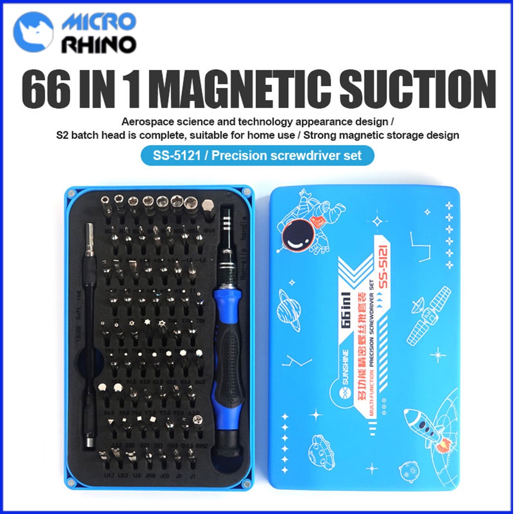 Sunshine SS-5121 66 in 1 Magnetic Suction Precision Screwdriver Set For ...