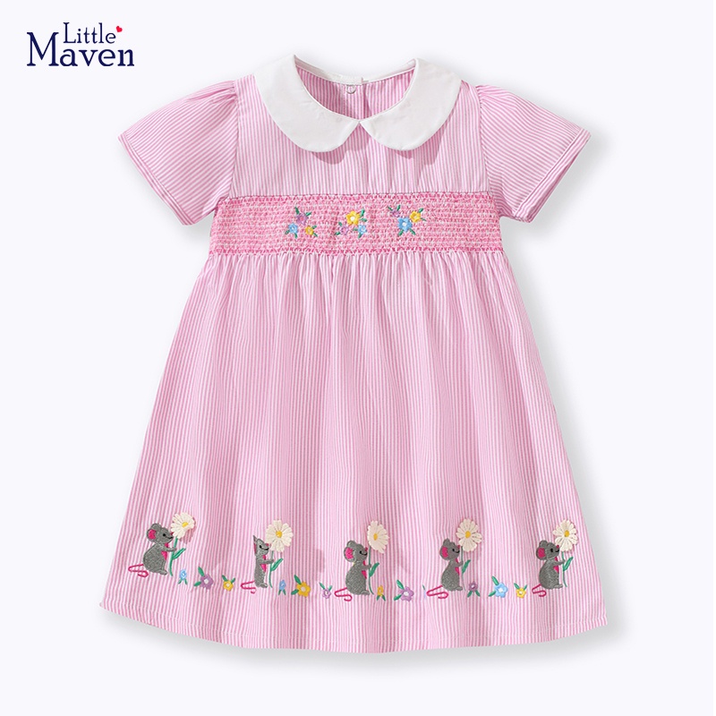Little Maven 2-7 Years Summer Dress Floral Girl Dress Kids Clothes ...