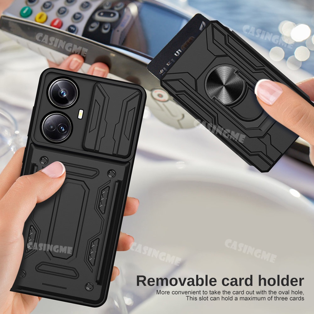 Realme C55 2023 Armor Casing Card Insert Slide Camera Protect Phone ...
