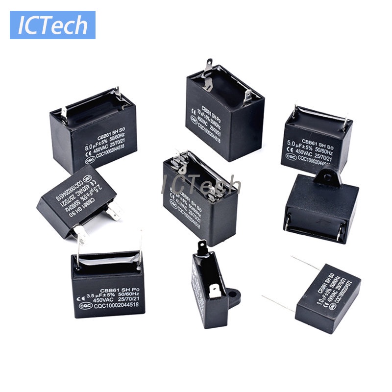 CBB61 Capacitor Air Conditioner Fan Start Capacitor 450V 1UF 1.5UF 2UF ...