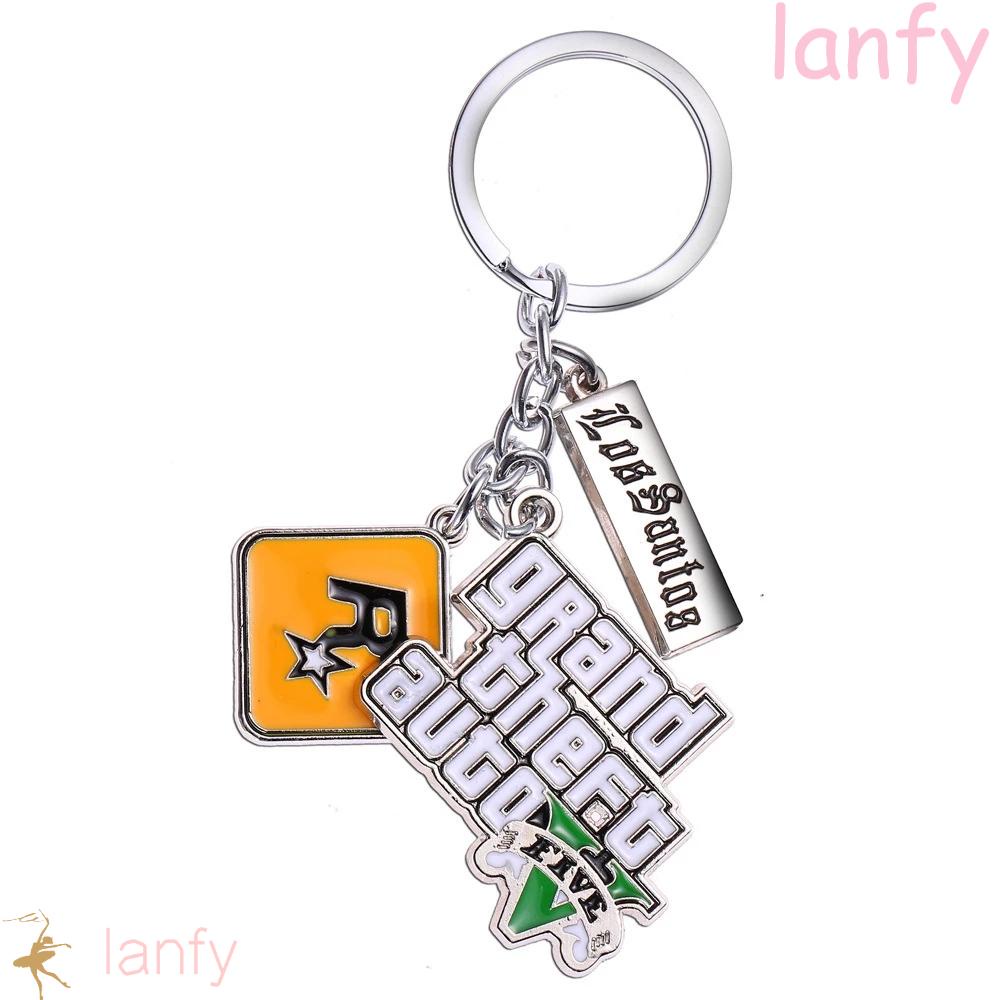 LANFY Special Game GTA V Keychains Muti-Pendant Keyrings Jewelry Grand ...