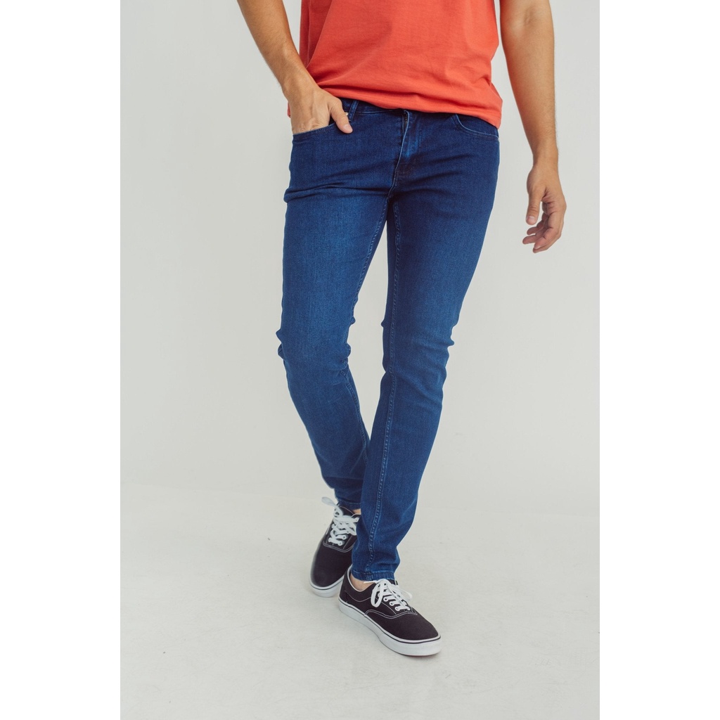 Mossimo Deep Blue Most Wanted Straight Mid Rise Mens Basic Five Pocket ...