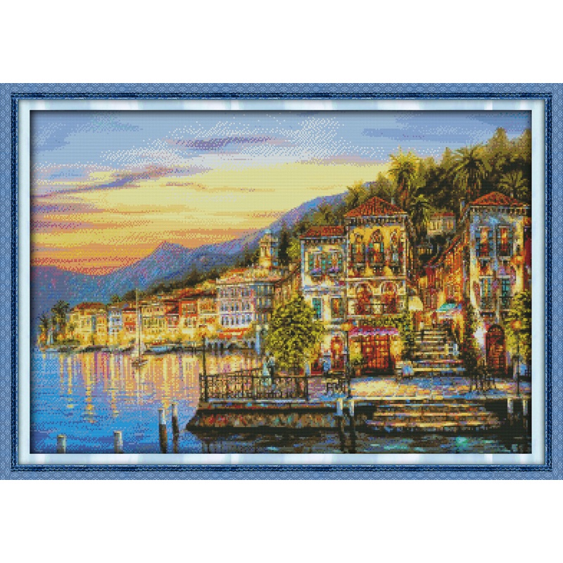 Joy Sunday Cross Stitch Ktis ,DMC Threads Embroidery Set DIY Needlework ...