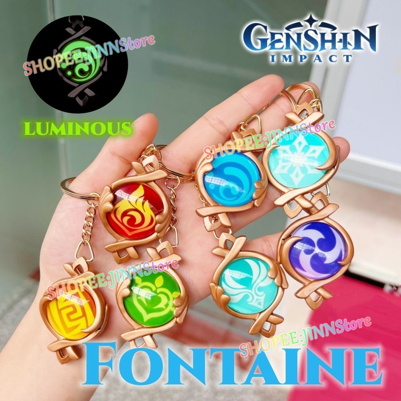JN - Fontaine Vision Keychain GENSHIN IMPACT Vision Mondstadt Liyue ...