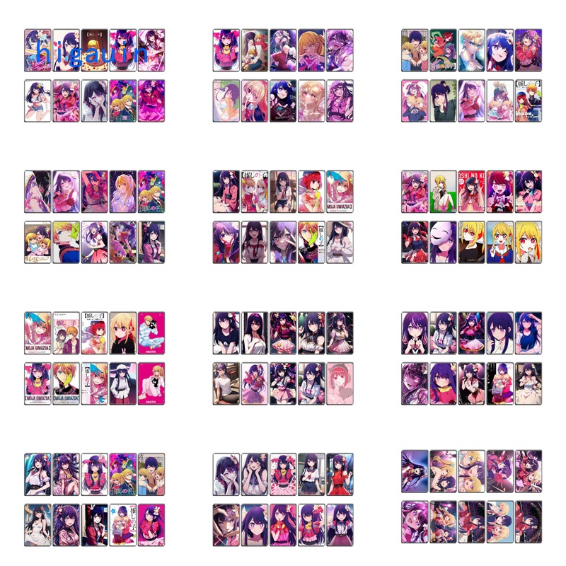 Oshi No Ko Anime Goods Card Sticker Hoshino Ai Aqua Ruby Cartoon PVC ...
