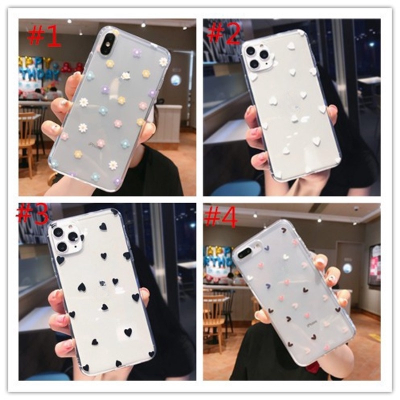 Cute Clear Love Heart Cartoon Phone Casing Compatible For iPhone 11 Pro ...