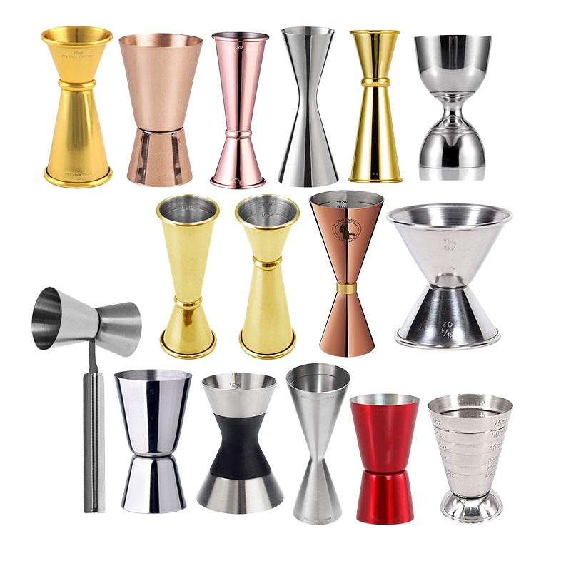1oz 1.5oz 2oz stainless steel laser engraved cocktail jigger copper ...
