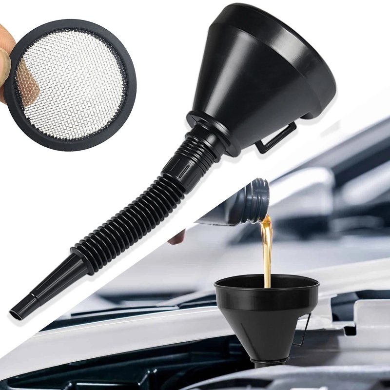2-In-1 Refueling Funnel With Strainer / Car Bike Truck Refueling Funnel ...