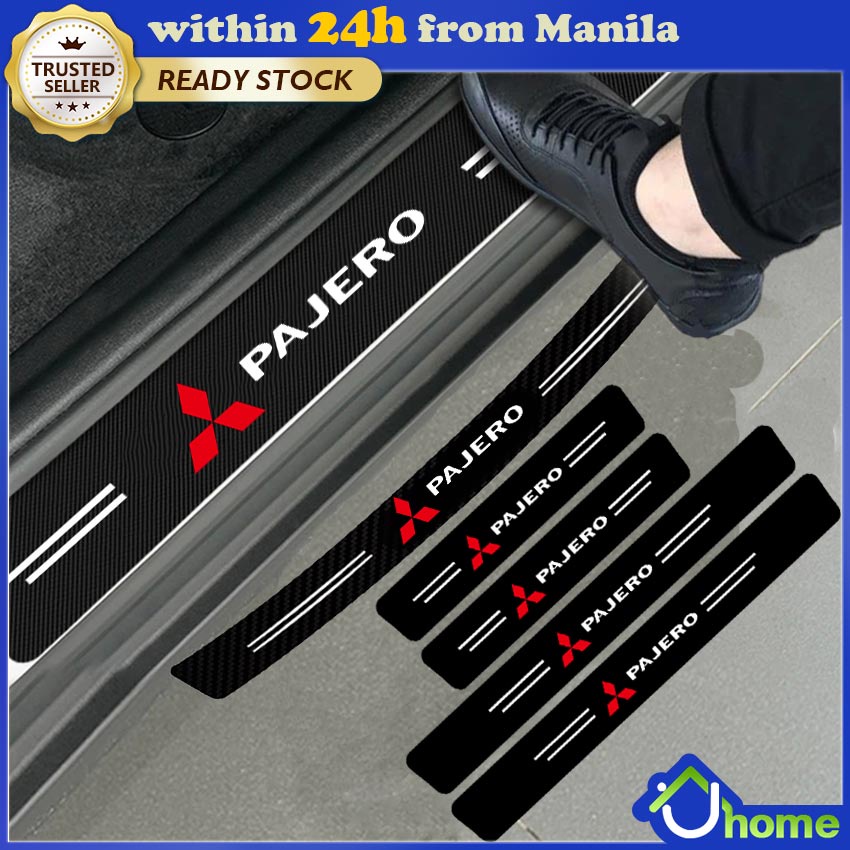 【SOYACAR】Mitsubishi Pajero Door Sill Protector Sticker PU Leather ...