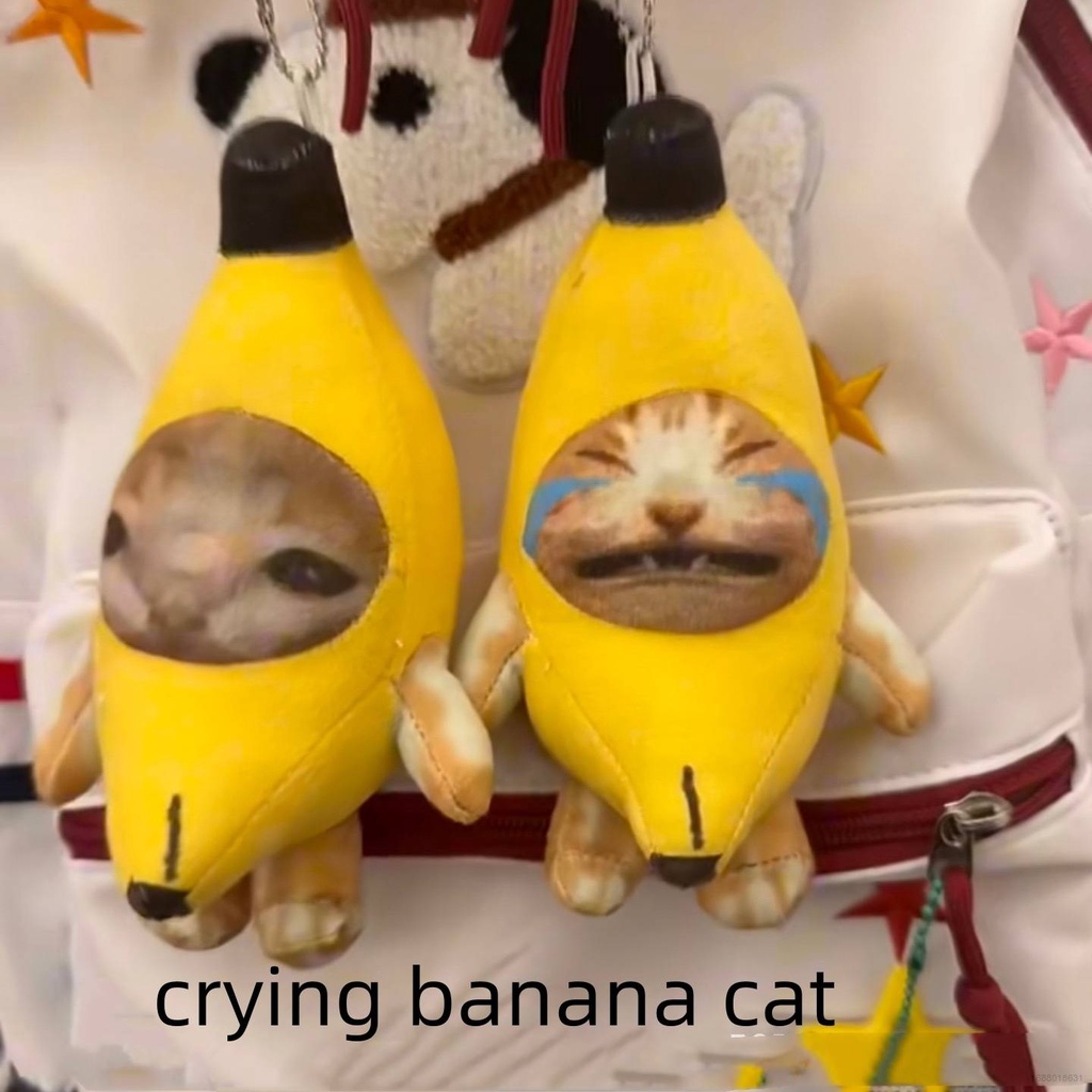 Jason 15CM Crying banana cat Crying cat meow with sound Funny voice ...