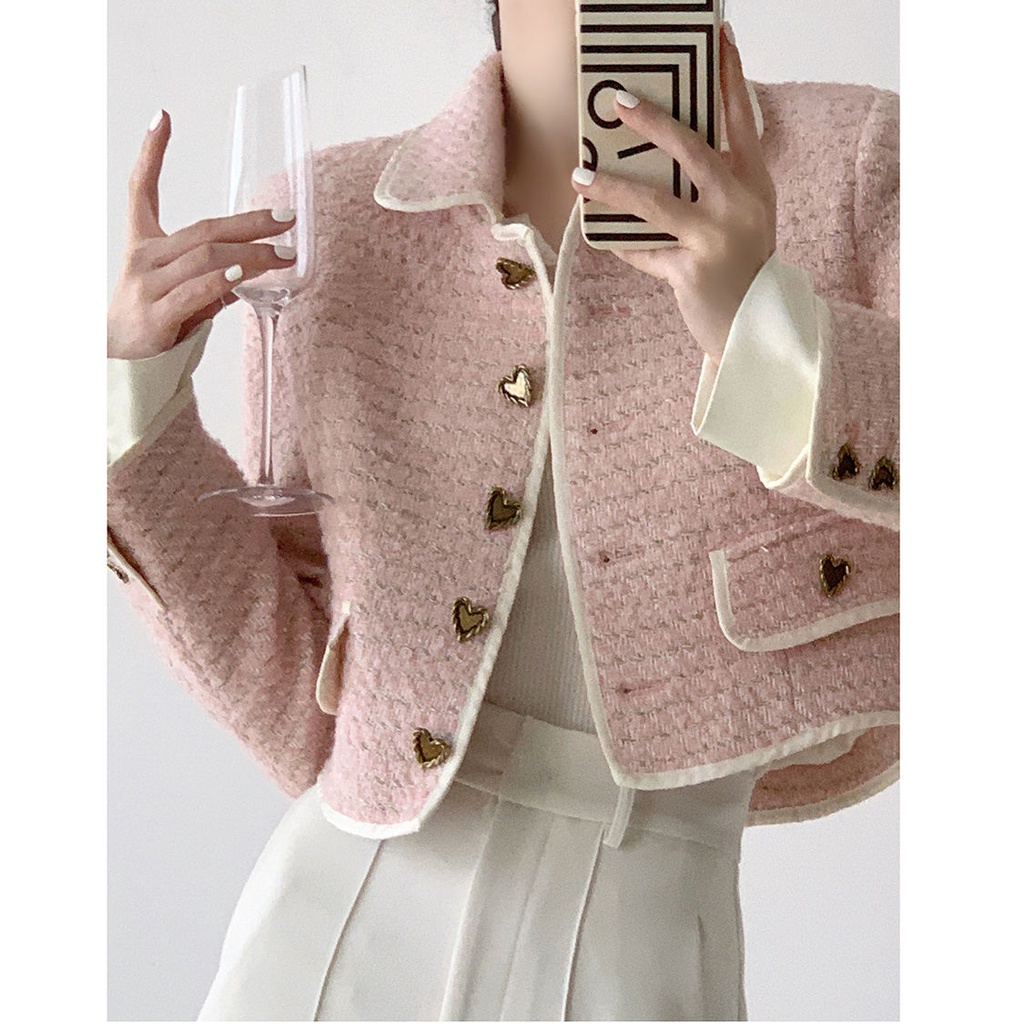 Blazer for woman Pink Blazer women's high-class suit temperament short ...