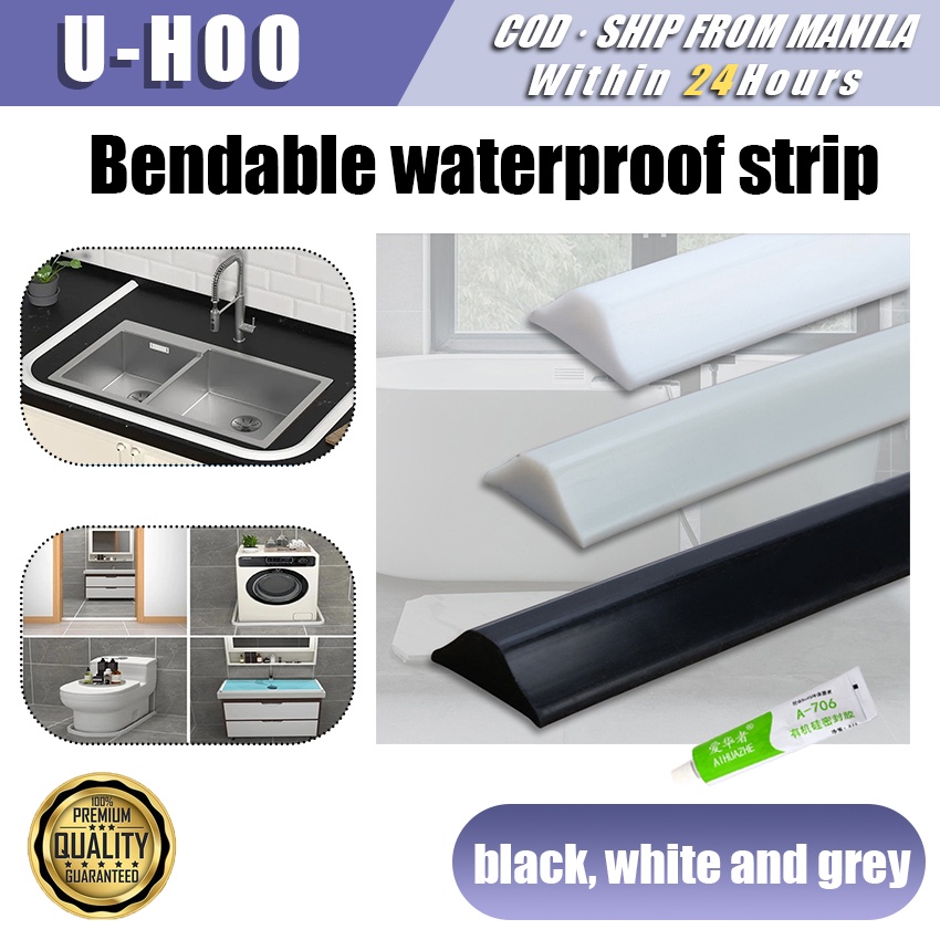 1M Free Bending Water Barrier Strip Self-Adhesive Water strip Stopper ...