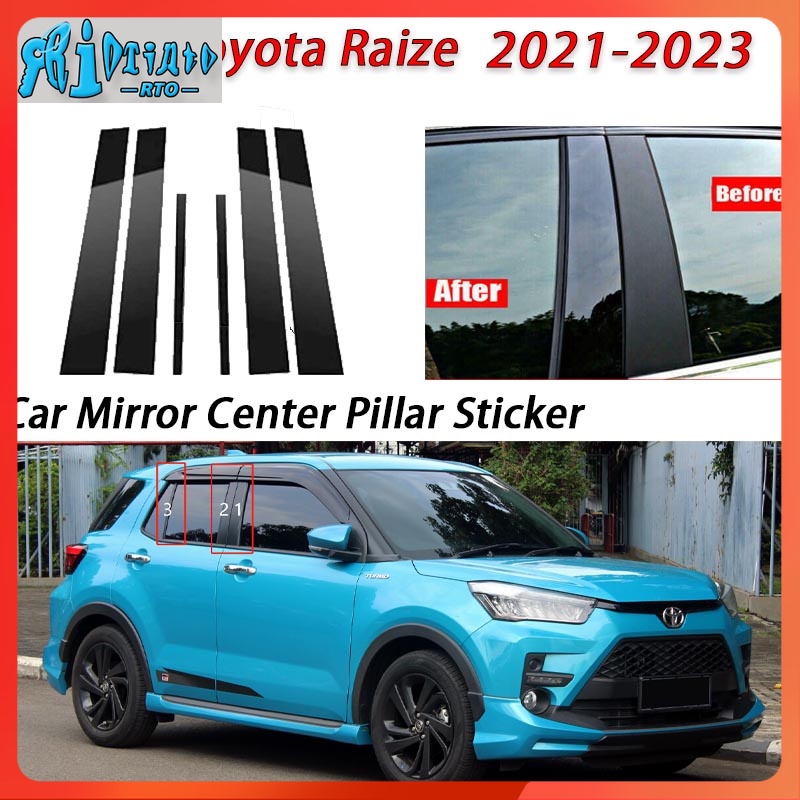 RTO Toyota Raize Glossy Black Car Door Window Center Column B C Pillar ...