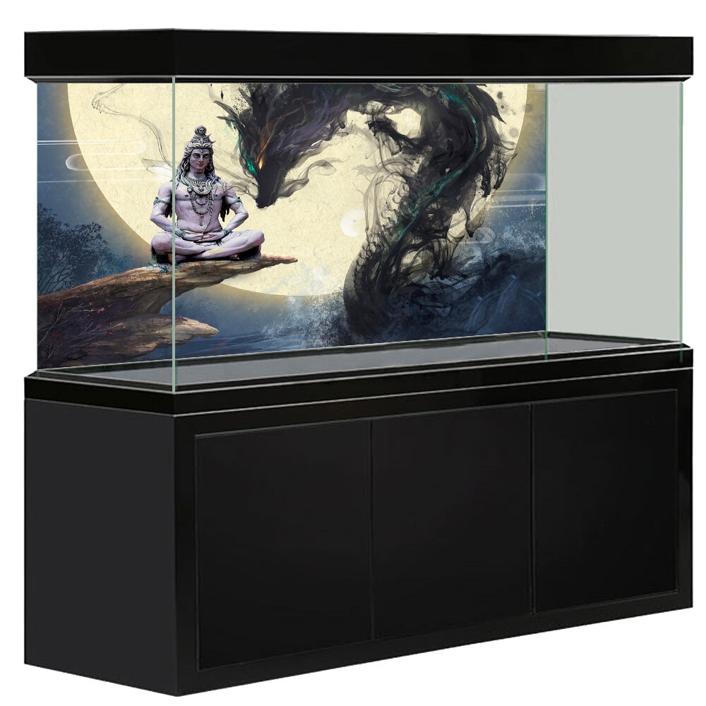 Aquarium 3d Background Sticker Fish Tank Wallpaper Decoration High ...