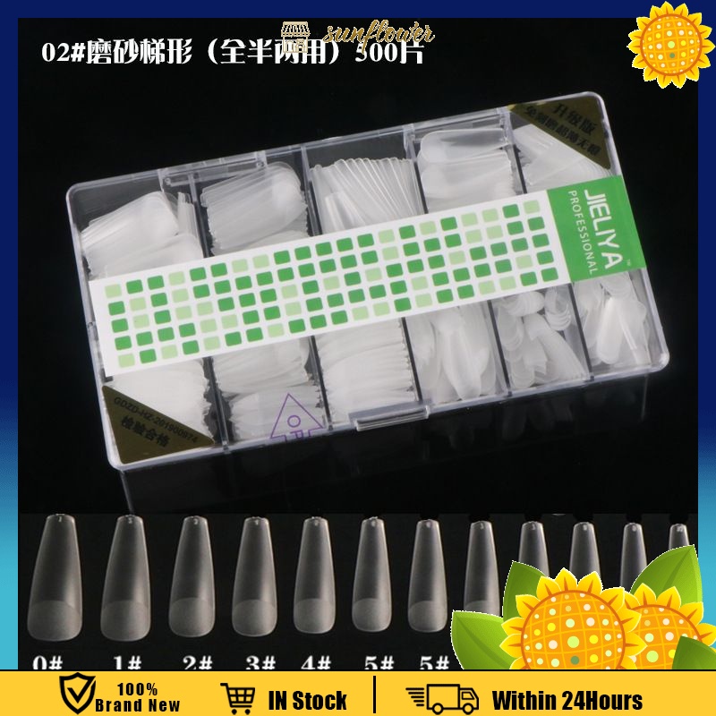 500Pcs/Set Clear Nail Tips Removable Full Covers Quality Break ...