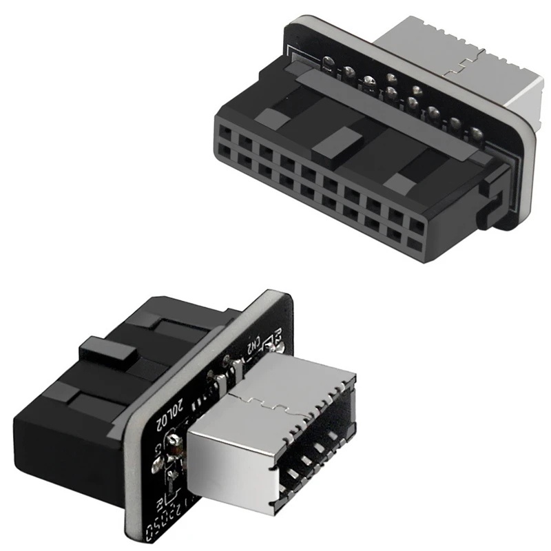 USB Front Panel Adapter Type-E Female to USB 3.0 19/20 PIN Male Adapter ...