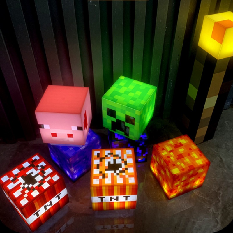 Minecraft Light Up LED Night Desktop Light Luminous Toys Model Toy ...