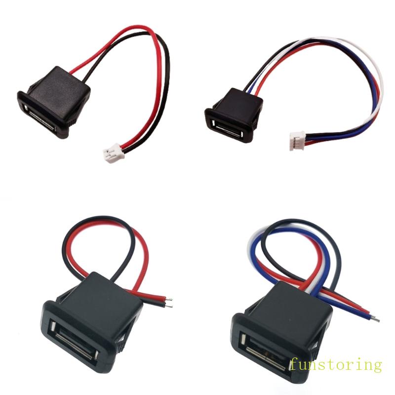 FUN 5Pieces USB Female-Jack 2Pin4Pin USB2 0 Connector Type A-Female ...