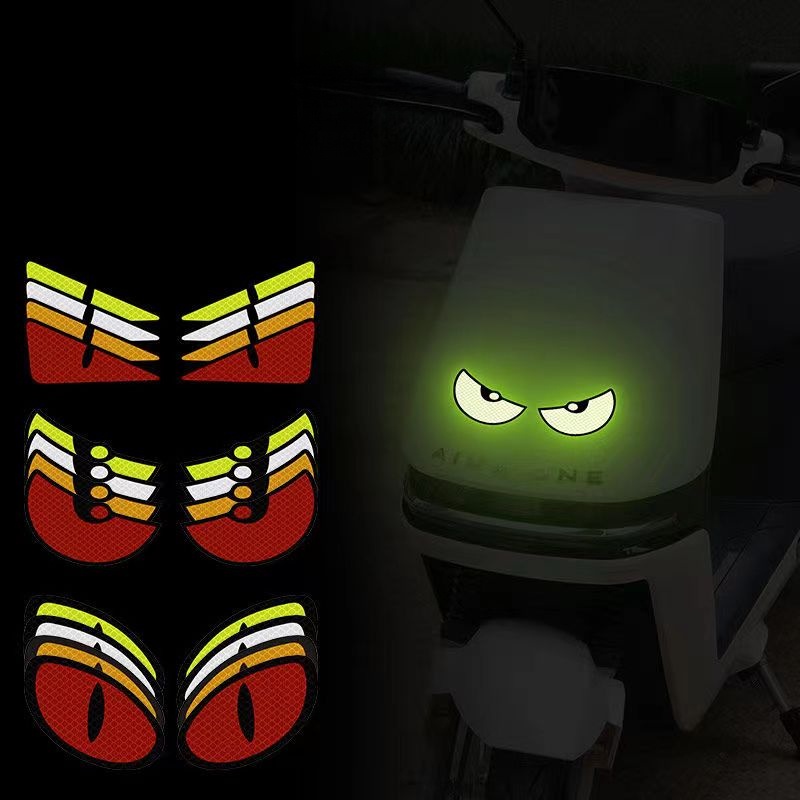 3M Diamond Grade Reflective Sticker Large Eyes Cartoon Reflective ...
