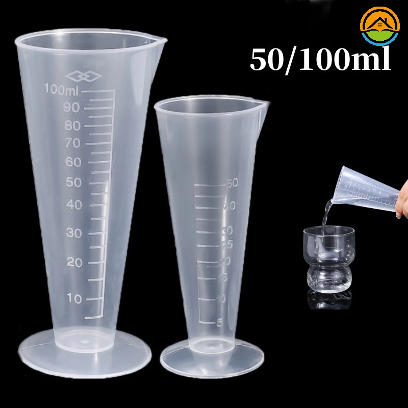 50/100Ml Transparent Plastic Measuring Cup/ Reusable Scale Kitchen Tool ...