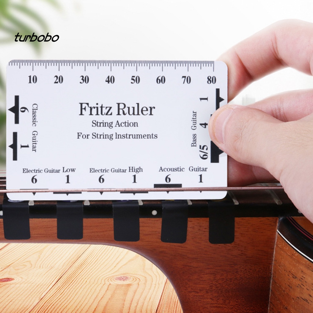 turbobo Guitar Neck Ruler Accurate Portable PVC String Action Ruler ...