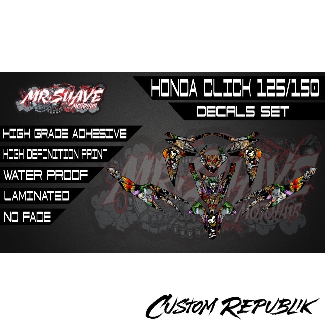 Honda Click i125/150 Decals Set (Joker) | Shopee Philippines