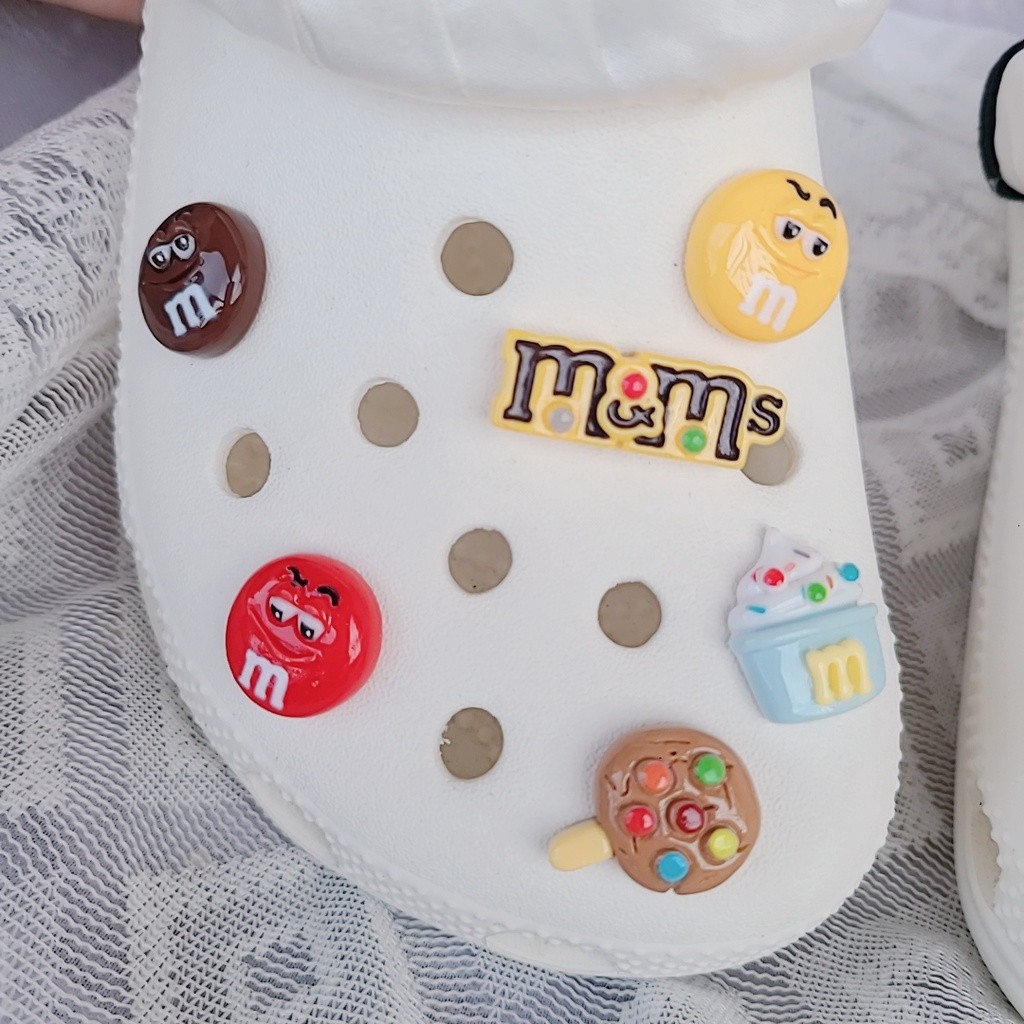 Cute M&M Beans Shoes Accessories for Crocs Jibbitz Candy Chocolate ...
