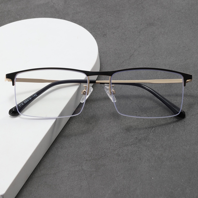 Net red black frame glasses for men and women with myopic eyes anti ...