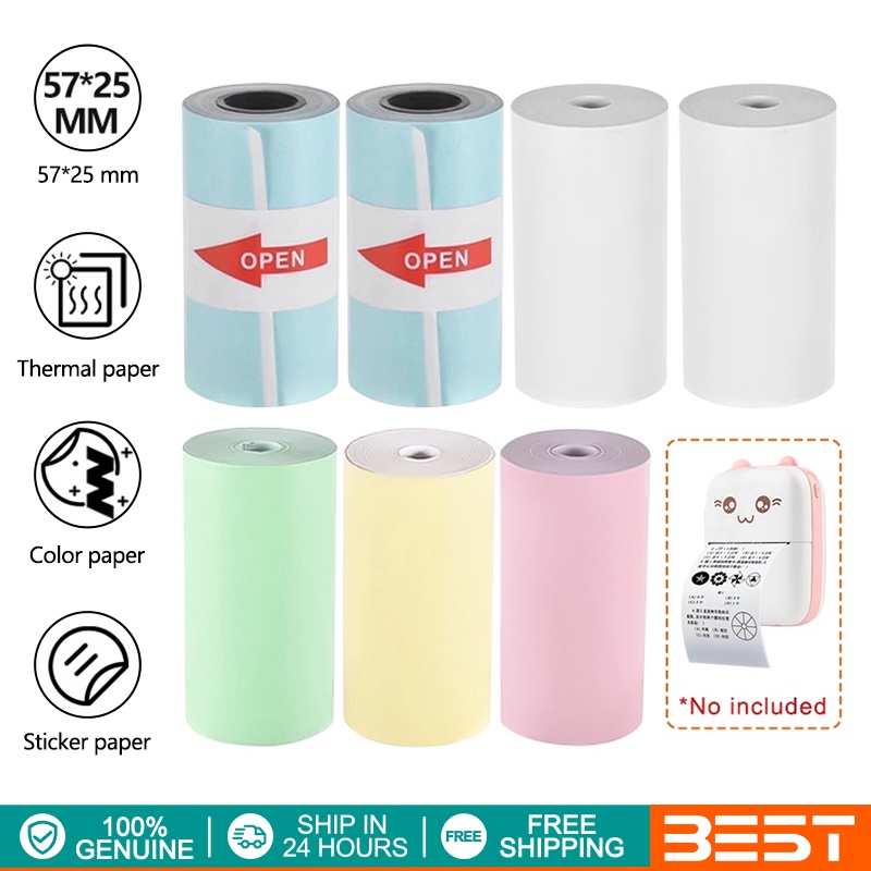 Thermal Paper Roll Coreless Glossy 57x25mm Bluetooth Lable Receipt ...