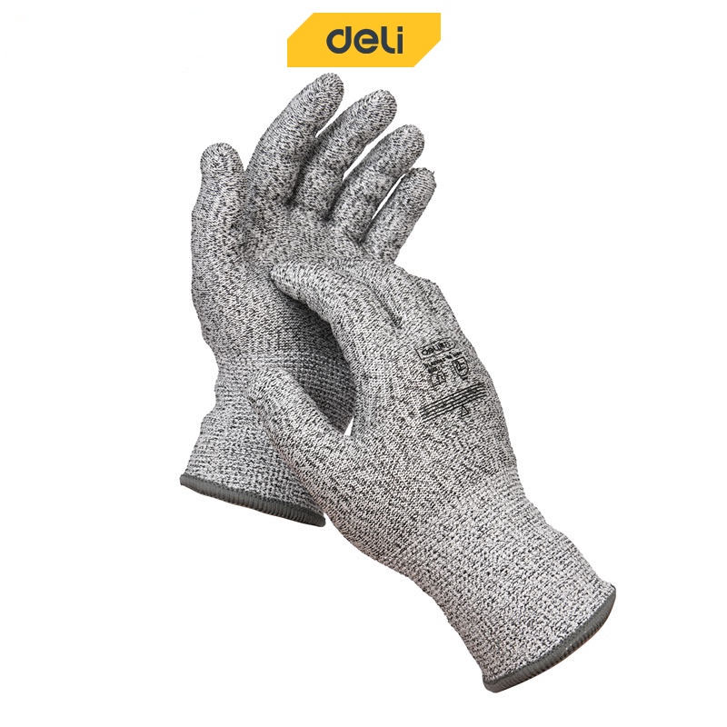 Deli Tool Protective Gloves Cut Resistant PU Coated Gloves L/XL Size ...