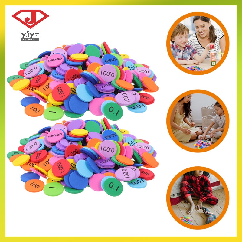 [READY STOCK] 320 Pcs Children's Toys Math Number Discs Colored Place ...