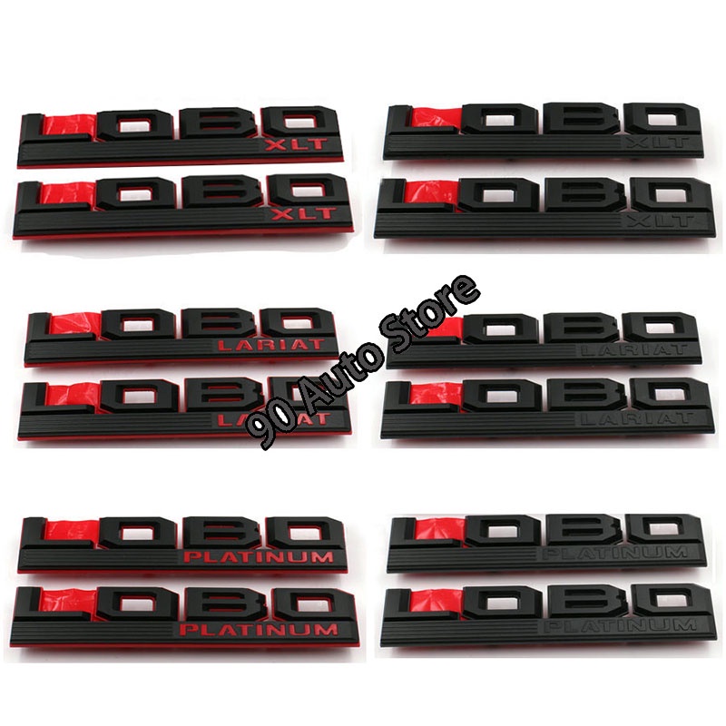 1Piece ABS 27.7x5.5cm Letter Emblem Car Side Sticker for Ford LOBO ...