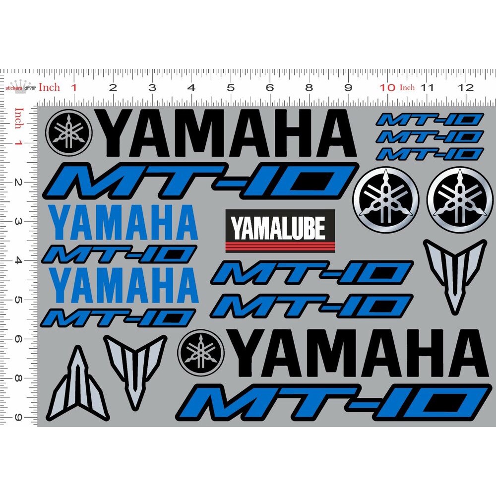 YAMAHA MT-10 Decals Motorcycle Stickers Yamalube Yamaha Decal vinyl ...