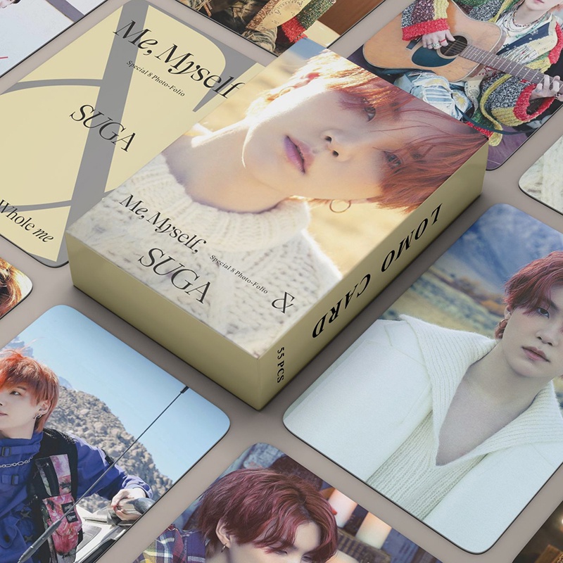 55pcs/box BTS SUGA Photocard Wholly or whole me Album LOMO Card ...