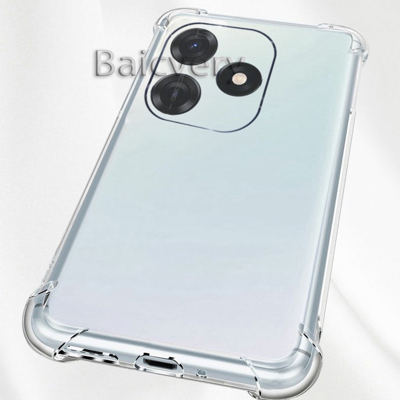 Tecno Spark 10 10C Case Transparent Silicone Soft Casing Four Corners ...