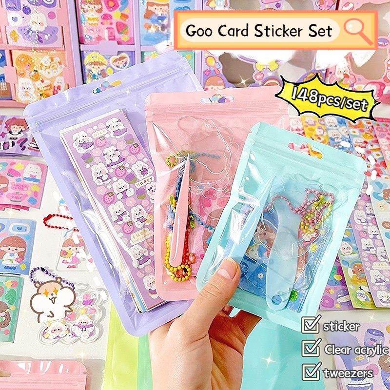 23/58/124/148pcs Goo Card Set No Repeating PET Waterproof Kawaii ...