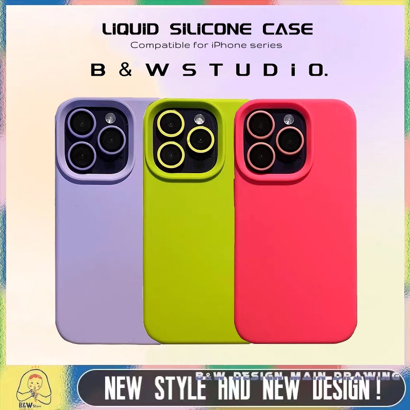 Firefly Rose Pink Liquid Silicone Lens Protection Phone Case Compatible for IPhone 15 Pro Max 14 ...