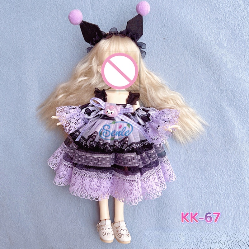30cm BJD Doll Clothing Fat Doll Fashion Dress Set Girls Doll Dress Up ...