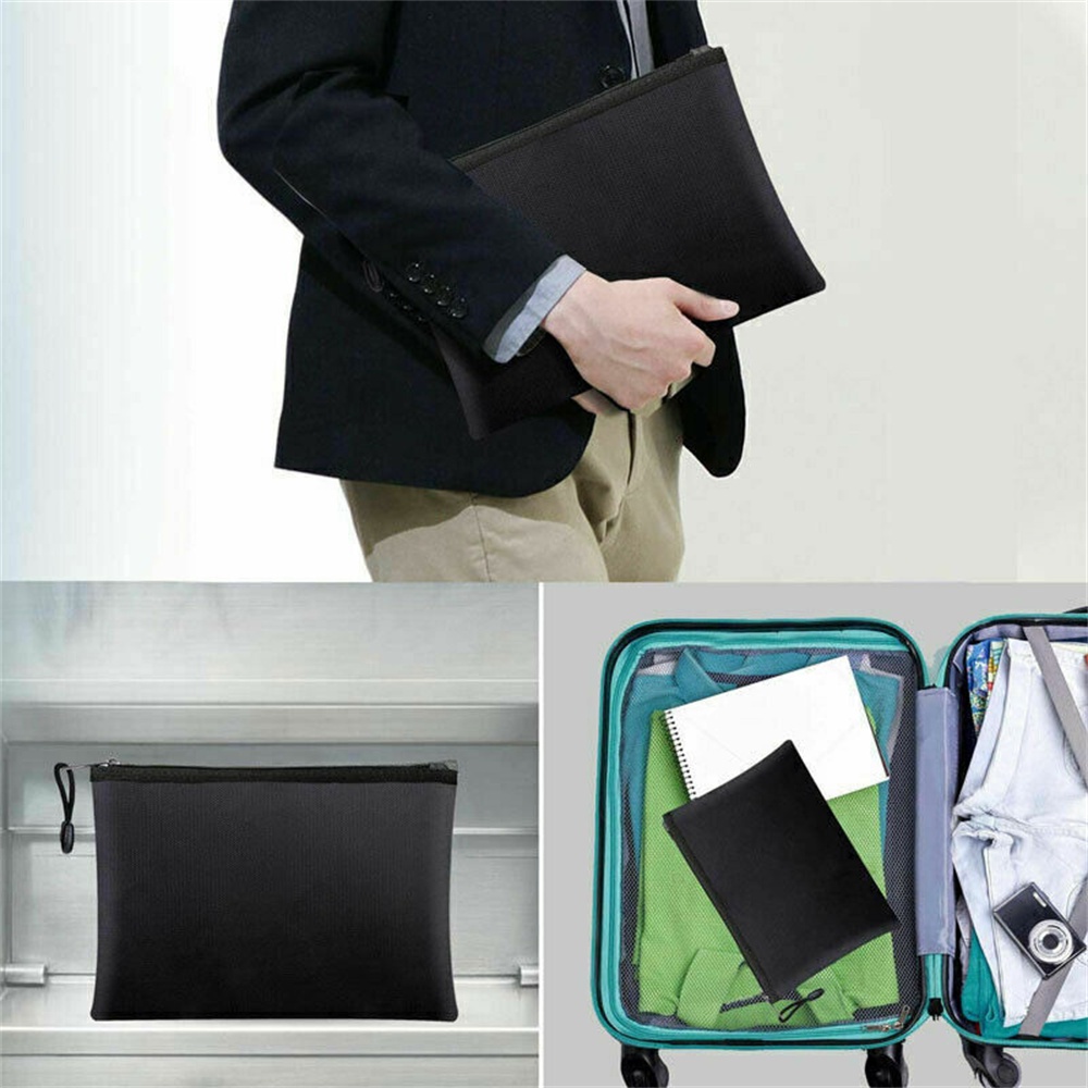 Fireproof Waterproof Document Bag File Money Safe Box Secret File ...